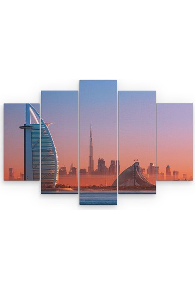Hero Tasarım Dubai Günbatımı 5 Parça Mdf TABLOTGTB512