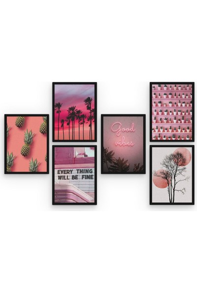 Hero Tasarım Summer 6 Parça Mdf TABLOGMZ355