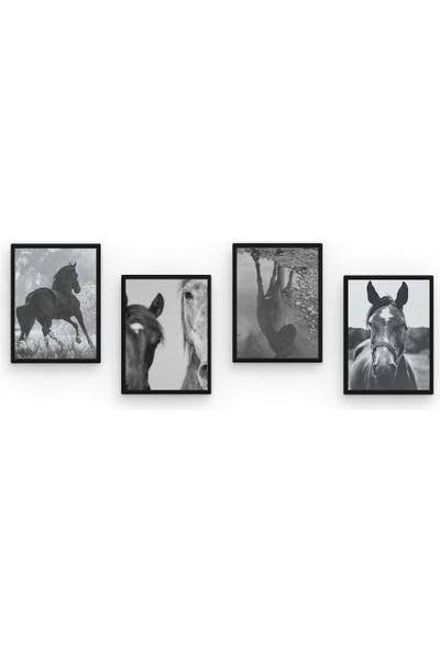 Hero Tasarım Horse 4 Parça Mdf TABLOSLA474