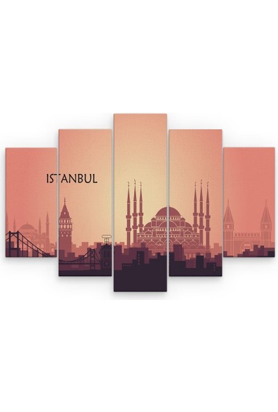 Hero Tasarım Istanbul 5 Parça Mdf TABLOTGTB1031