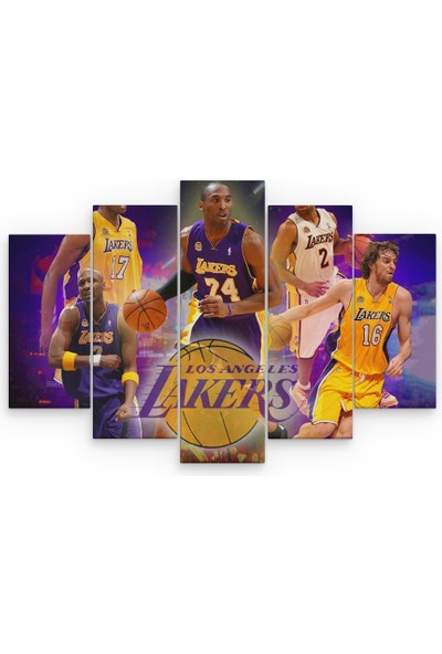 Hero Tasarım Los Angeles Lakers 5 Parça Mdf TABLONHL575