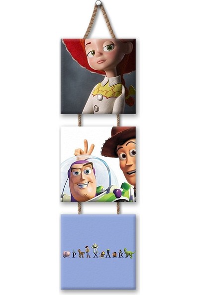 Hero Tasarım Çizgi Film 3 Parça Ipli Mdf TABLOTLH2703