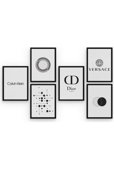 Hero Tasarım Markalar 6 Parça Mdf TABLOGMZ438