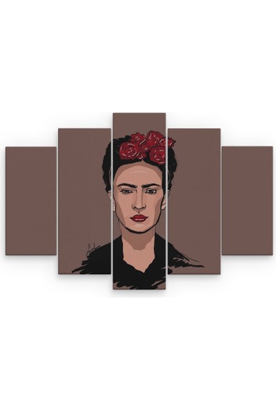 Hero Tasarım Frida Kahlo 5 Parça Mdf TABLOTGTB948 Hero Tasarım Frida Kahlo 5 Parça Mdf TABLOTGTB948