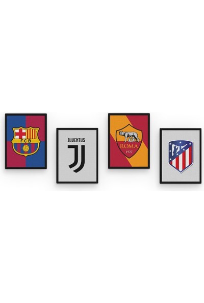 Hero Tasarım Futbol Takımları 4 Parça Mdf TABLOTGTB1248