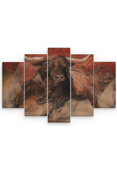 Hero Tasarım Boğa 5 Parça Mdf TABLOTGTB762