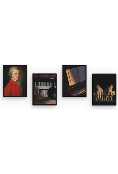Hero Tasarım Klasik Müzik 4 Parça Mdf TABLOSLA630