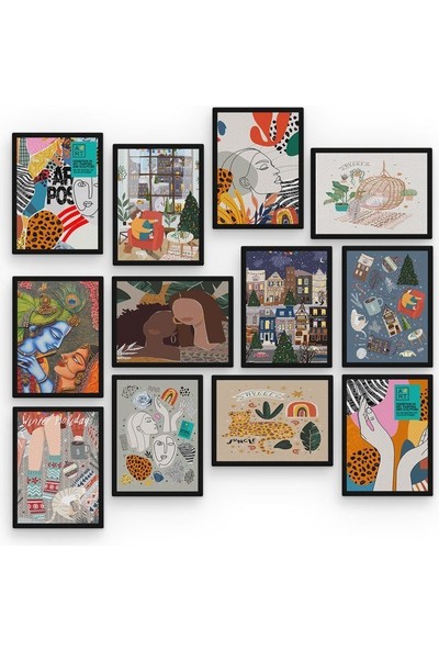 Hero Tasarım Poster 12 Parça Mdf TABLOTGTB905