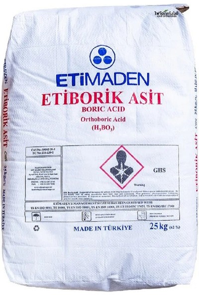 Eti Maden Borik Asit 25 kg Eti Maden Borik Asit 25 kg