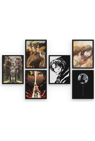 Hero Tasarım Attack On Titan 6 Parça Mdf TABLOGMZ444 Hero Tasarım Attack On Titan 6 Parça Mdf TABLOGMZ444