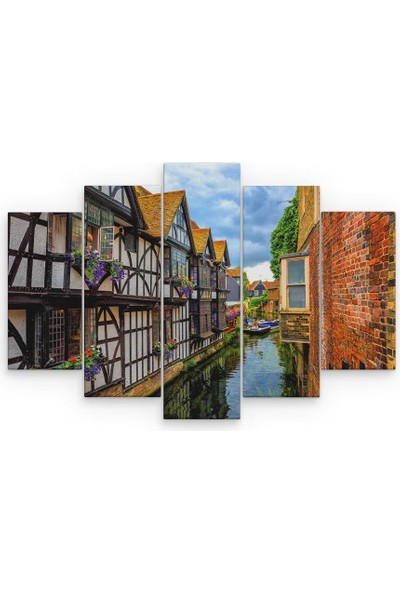 Hero Tasarım Stour Nehri Ingiltere 5 Parça Mdf TABLOTGTB691