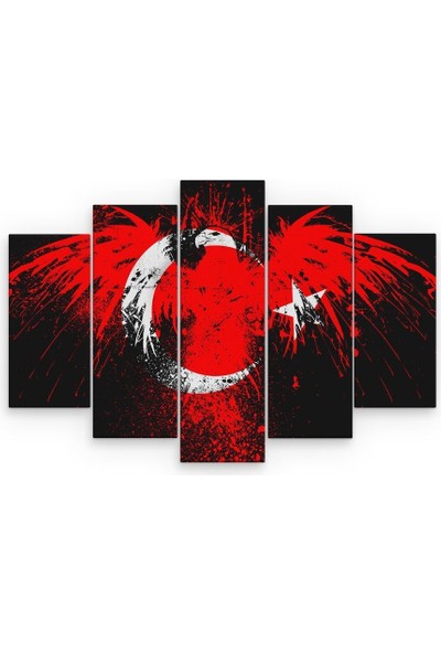 Hero Tasarım Selçuklu Kartalı 5 Parça Mdf TABLOTGTB1048