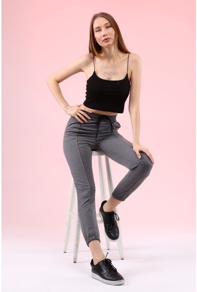 Floral Kadın Rahat Günlük Eşofman Altı