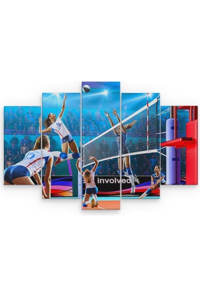 Hero Tasarım Voleybol 5 Parça Mdf TABLOTGTB361