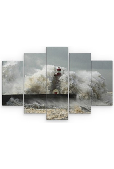 Hero Tasarım Hırçın Dalgalar 5 Parça Mdf TABLONHL242