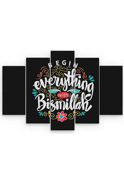 Hero Tasarım Everythink Bismillah 5 Parça Mdf TABLOTGTB733