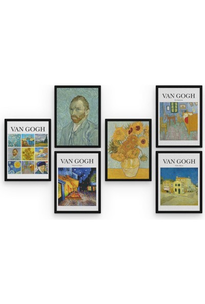 Hero Tasarım Van Gogh 6 Parça Mdf TABLOGMZ462