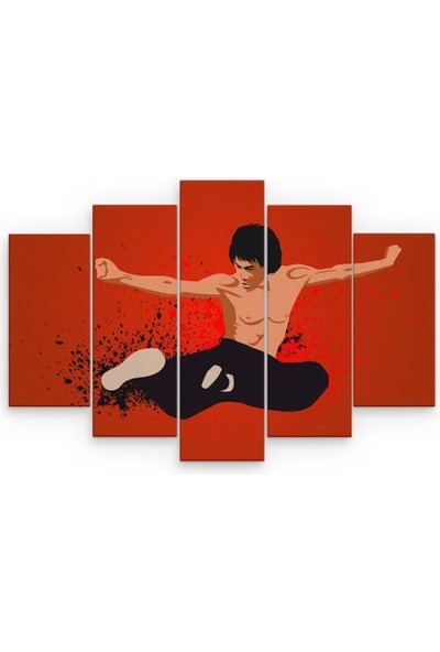 Hero Tasarım Bruce Lee 5 Parça Mdf TABLOTGTB1149