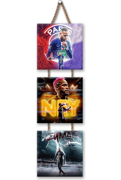 Hero Tasarım Neymar 3 Parça Ipli Mdf TABLOTLH1033