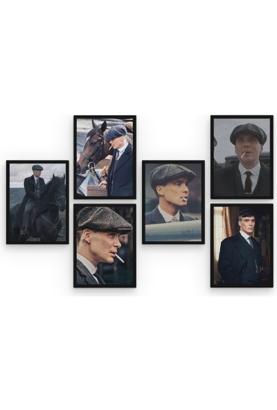 Hero Tasarım Tom Shelby 6 Parça Mdf TABLOGMZ396 Hero Tasarım Tom Shelby 6 Parça Mdf TABLOGMZ396