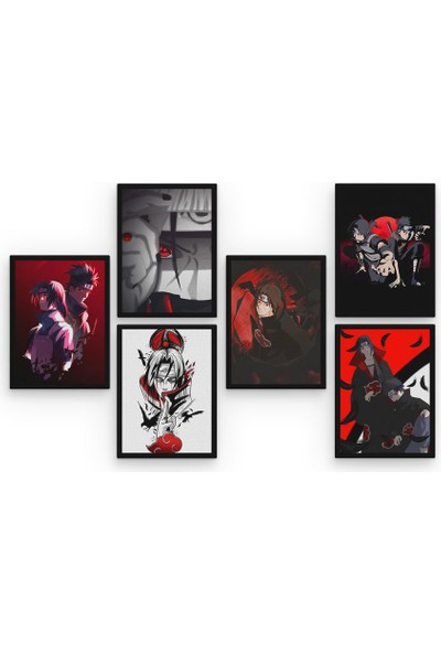 Hero Tasarım Naruto 6 Parça Mdf TABLOGMZ354 Hero Tasarım Naruto 6 Parça Mdf TABLOGMZ354