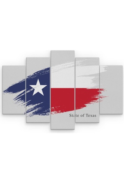 Hero Tasarım Teksas Bayrağı 5 Parça Mdf TABLOTGTB411
