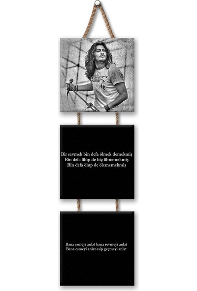 Hero Tasarım Barış Akarsu 3 Parça Ipli Mdf TABLOTLH2731