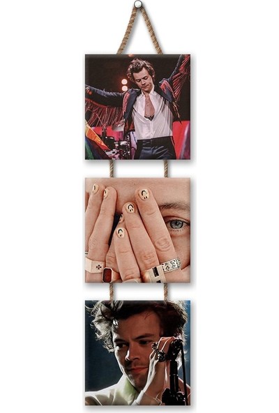 Hero Tasarım Harry Styles 3 Parça Ipli Mdf TABLOTLH2631 Hero Tasarım Harry Styles 3 Parça Ipli Mdf TABLOTLH2631