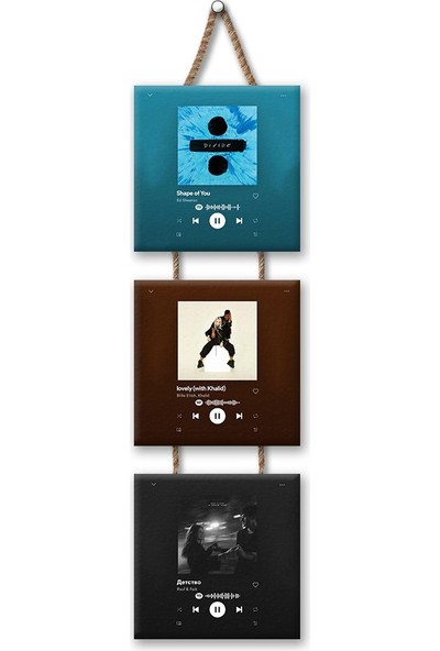Hero Tasarım Pop Spotify Karekodlu 3 Parça Ipli Mdf TABLOTLH1549 Hero Tasarım Pop Spotify Karekodlu 3 Parça Ipli Mdf TABLOTLH1549