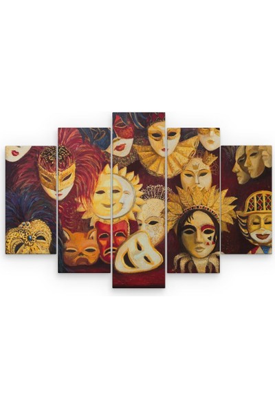 Hero Tasarım Venedik Maskesi 5 Parça Mdf TABLOTGTB321