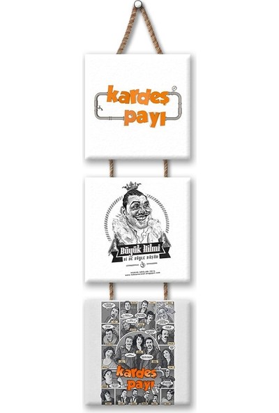 Hero Tasarım Kardeş Payı 3 Parça Ipli Mdf TABLOTLH1510