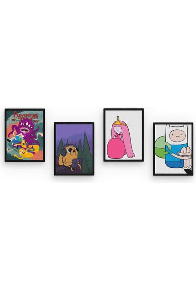Hero Tasarım Adventure Time 4 Parça Mdf TABLOSLA458