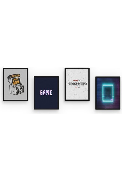 Hero Tasarım My Game 4 Parça Mdf TABLOTGTB1206