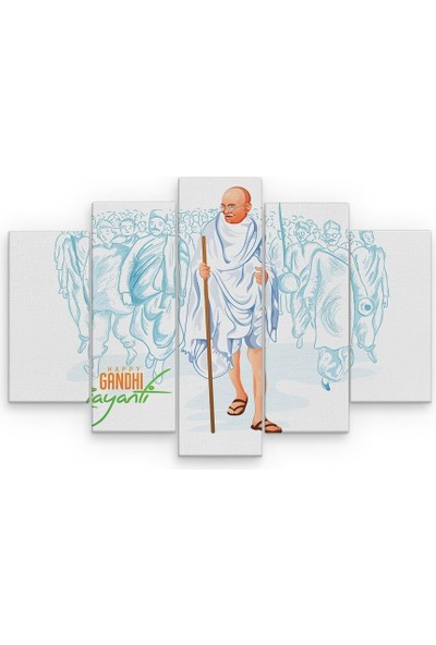 Hero Tasarım Gandhi 5 Parça Mdf TABLOTGTB949