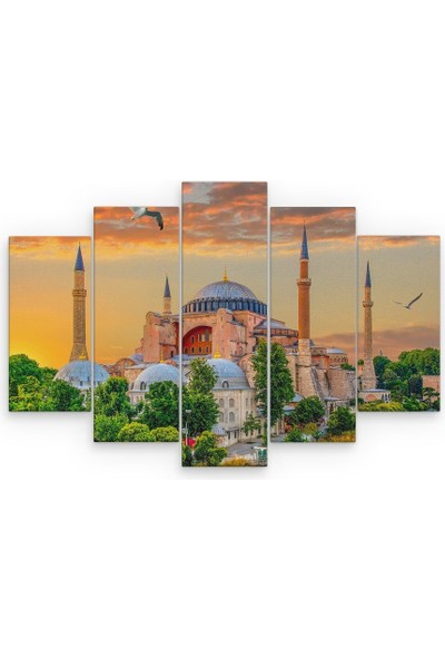 Hero Tasarım Ayasofya Cami Istanbul 5 Parça Mdf TABLOTGTB164 Hero Tasarım Ayasofya Cami Istanbul 5 Parça Mdf TABLOTGTB164