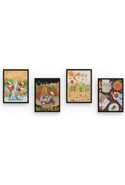 Hero Tasarım Bahar 4 Parça Mdf TABLOTGTB1210 Hero Tasarım Bahar 4 Parça Mdf TABLOTGTB1210