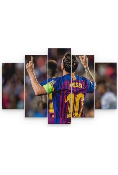 Hero Tasarım Lionel Messi 5 Parça Mdf TABLOTGTB671