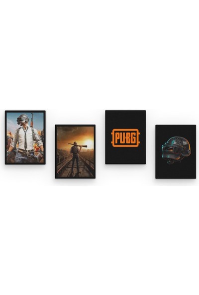 Hero Tasarım Pubg 4 Parça Mdf TABLOSLA451