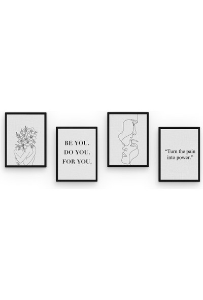 Hero Tasarım Çizim 4 Parça Mdf TABLOSLA409