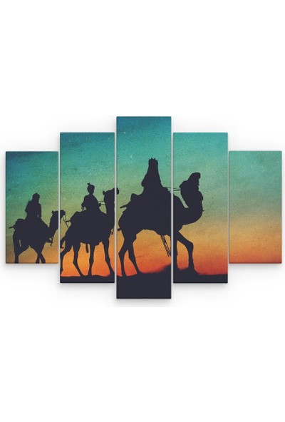 Hero Tasarım Çöl Develeri 5 Parça Mdf TABLOTGTB152
