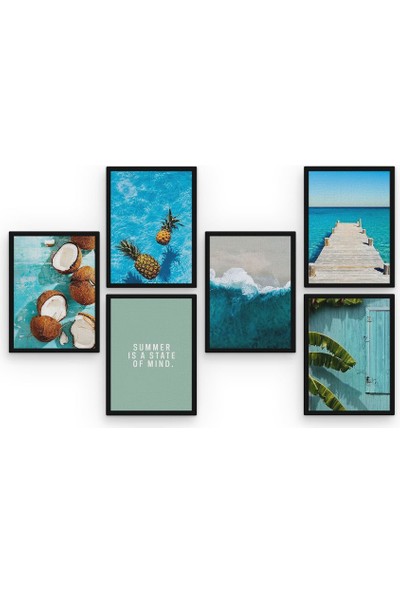 Hero Tasarım Ocean 6 Parça Mdf TABLOGMZ454