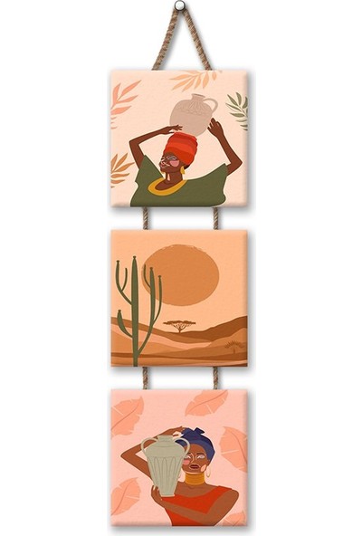 Hero Tasarım Women 3 Parça Ipli Mdf TABLOTLHT259