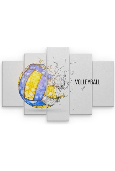 Hero Tasarım Voleybol 5 Parça Mdf TABLOTGTB360