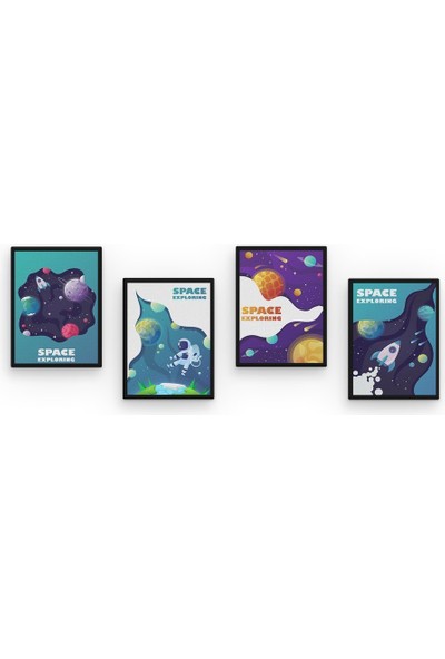 Hero Tasarım Space 4 Parça Mdf TABLOTGTB1191
