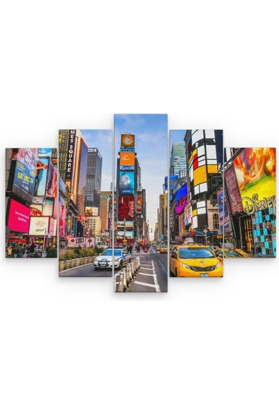 Hero Tasarım Times Meydanı New York 5 Parça Mdf TABLOTGTB157