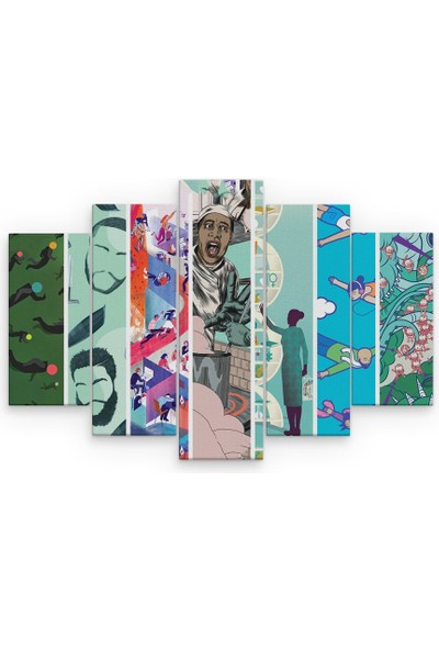 Hero Tasarım Marjinal 5 Parça Mdf TABLONHL313 Hero Tasarım Marjinal 5 Parça Mdf TABLONHL313