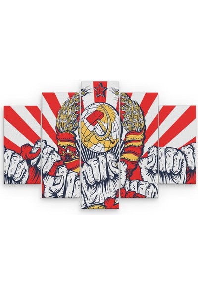 Hero Tasarım Orak Çekiç 5 Parça Mdf TABLOTGTB964