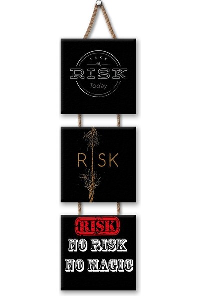 Hero Tasarım Risk 3 Parça Ipli Mdf TABLOTLH1073