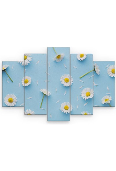 Hero Tasarım Papatya Deseni 5 Parça Mdf TABLOTGTB772