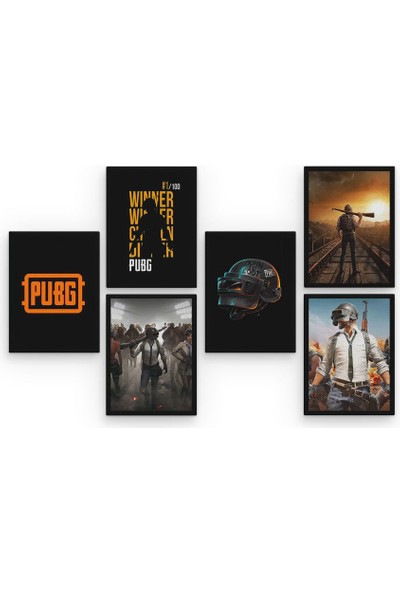Hero Tasarım Pubg 6 Parça Mdf TABLOGMZ359